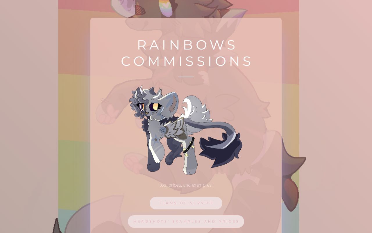 rainbow's commissions!
